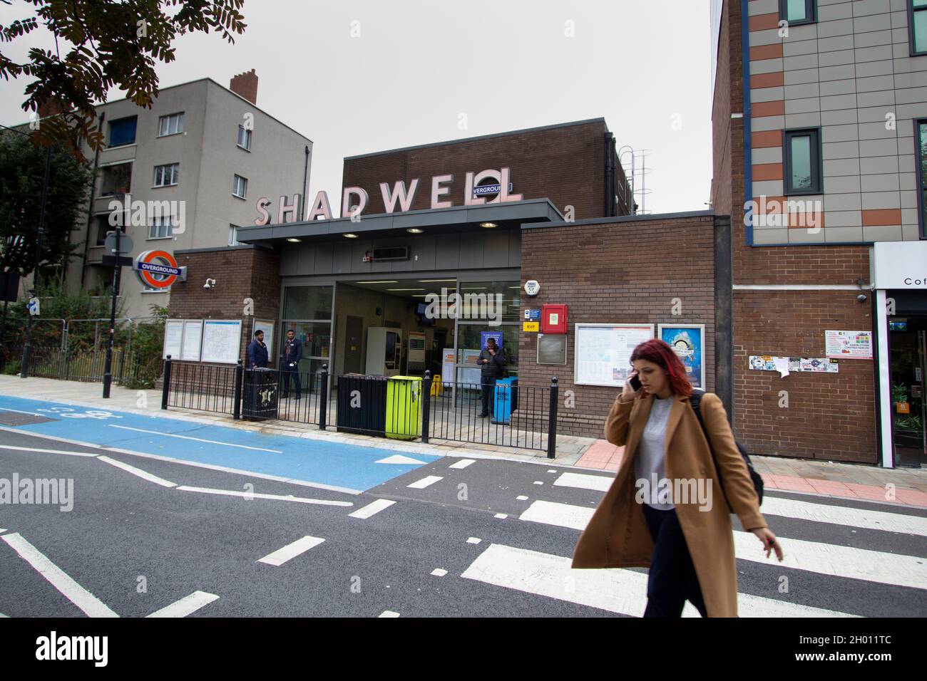 Shadwell DLR and overground station, London Stock Photo - Alamy