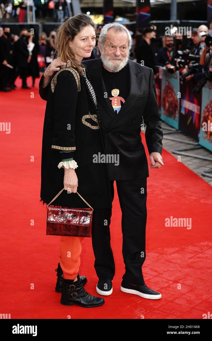 Terry Gilliam with partner Maggie Weston arrive for the UK premiere of ...
