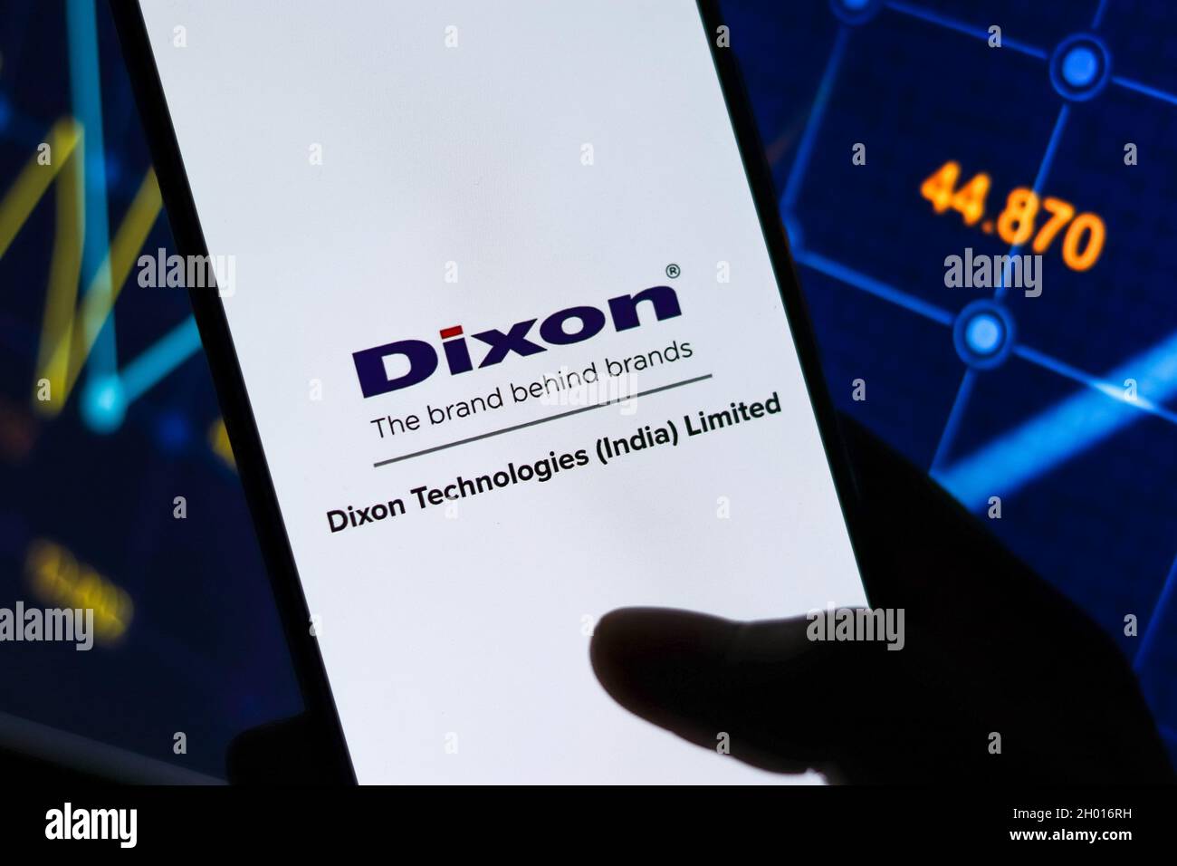 West Bangal, India - October 09, 2021 : Dixon Technologies logo on ...