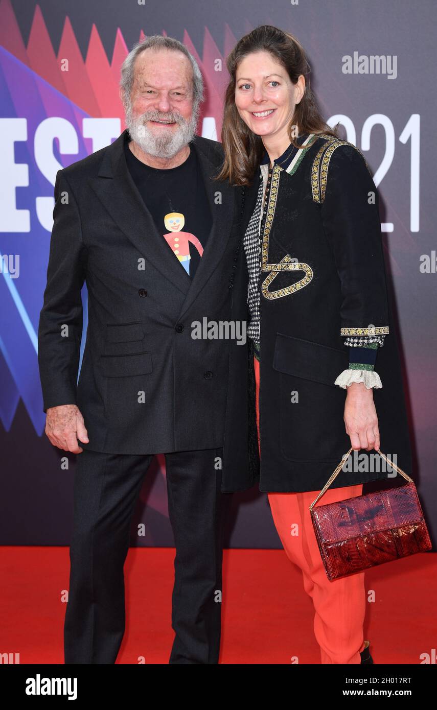 October 10th, 2021. London, UK. Terry Gilliam and Amy Gilliam arriving ...