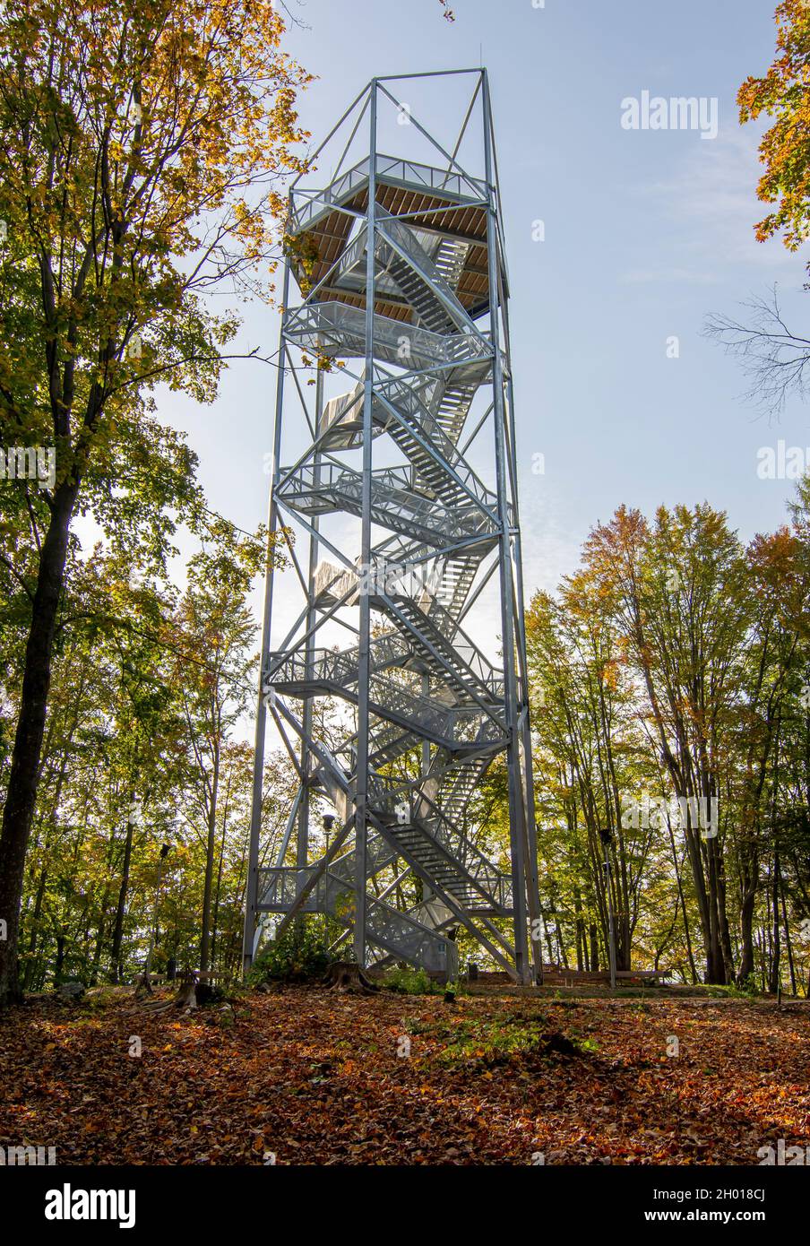 Lookout tower or observation tower in Horne Lazy, Brezno, Slovakia ...