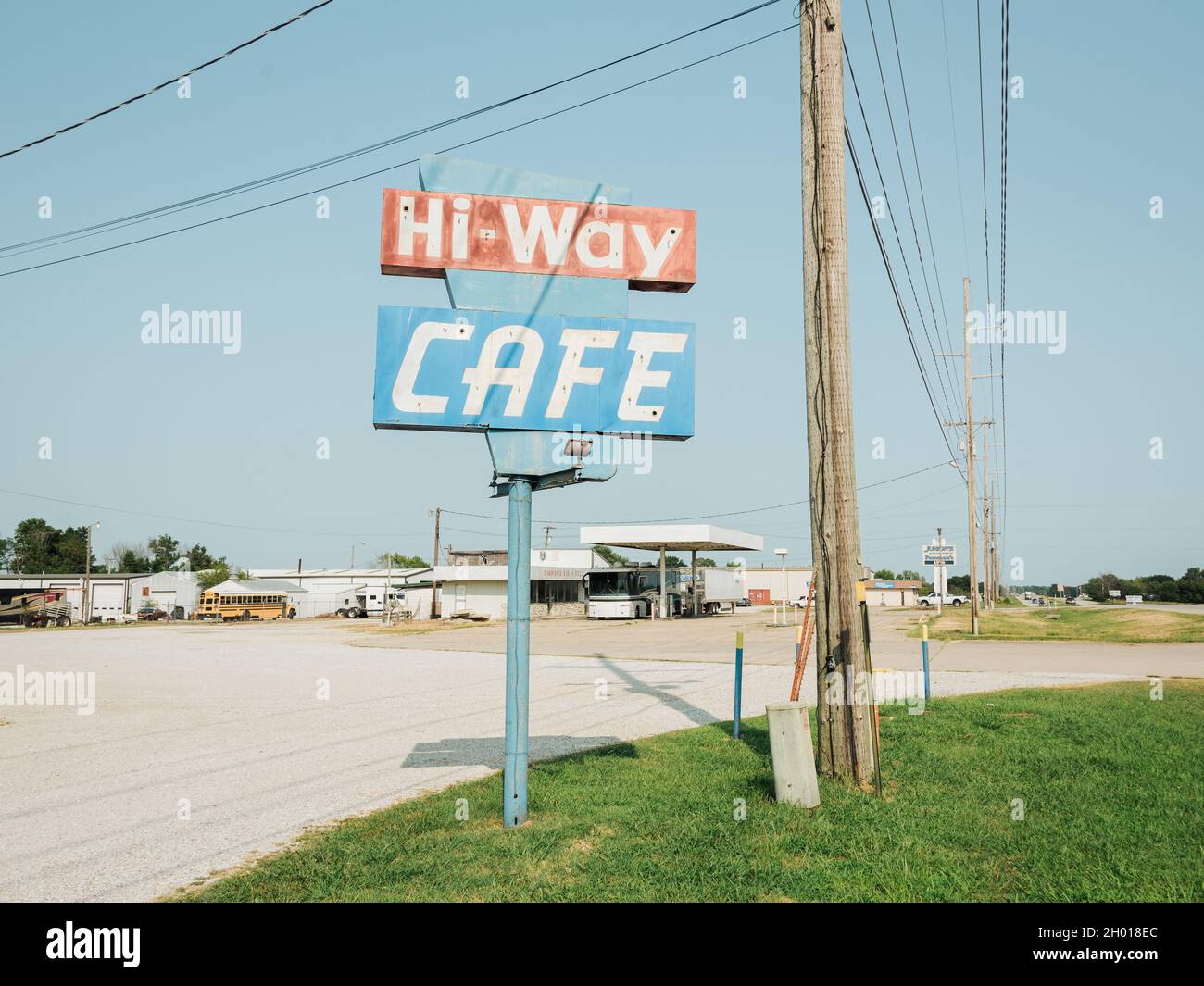 Hi-Way Cafe sign on Route 66 in Vinita, Oklahoma Stock Photo - Alamy