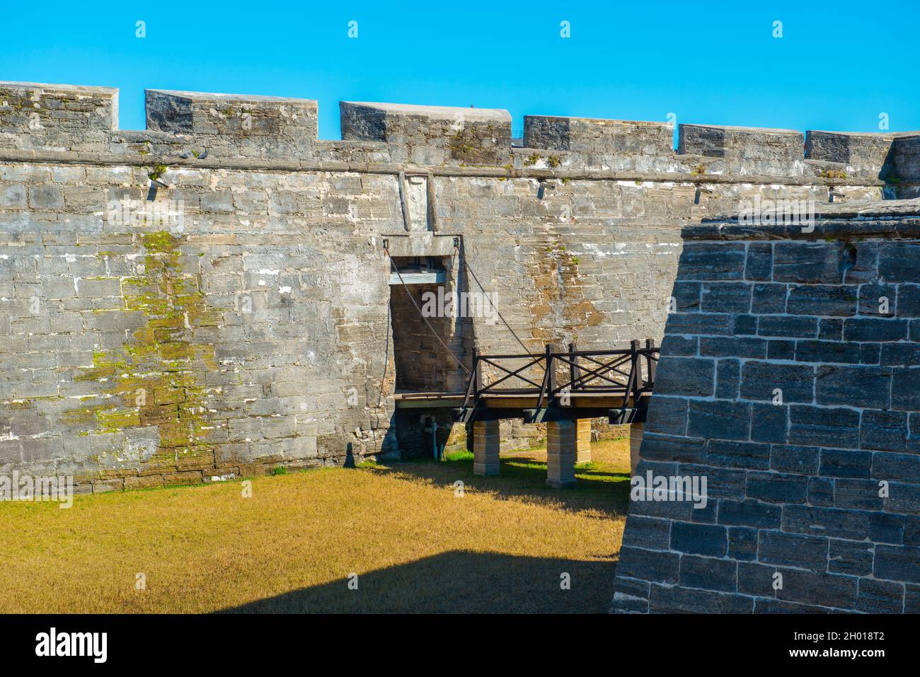 Main entrance of Castillo de San Marcos in St. Augustine, Florida FL ...