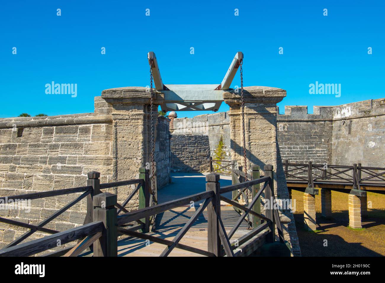 Main entrance of Castillo de San Marcos in St. Augustine, Florida FL ...
