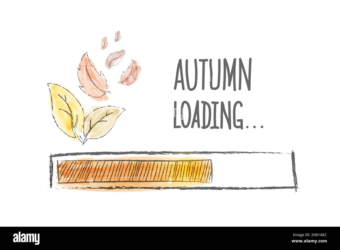 Loading of Autumn. The autumn load progress indicator. Vector ...