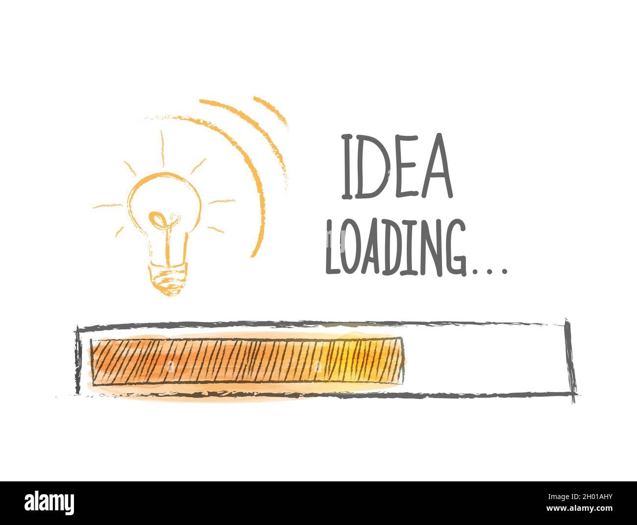 Loading Ideas. An idea load progress indicator. Vector illustration ...
