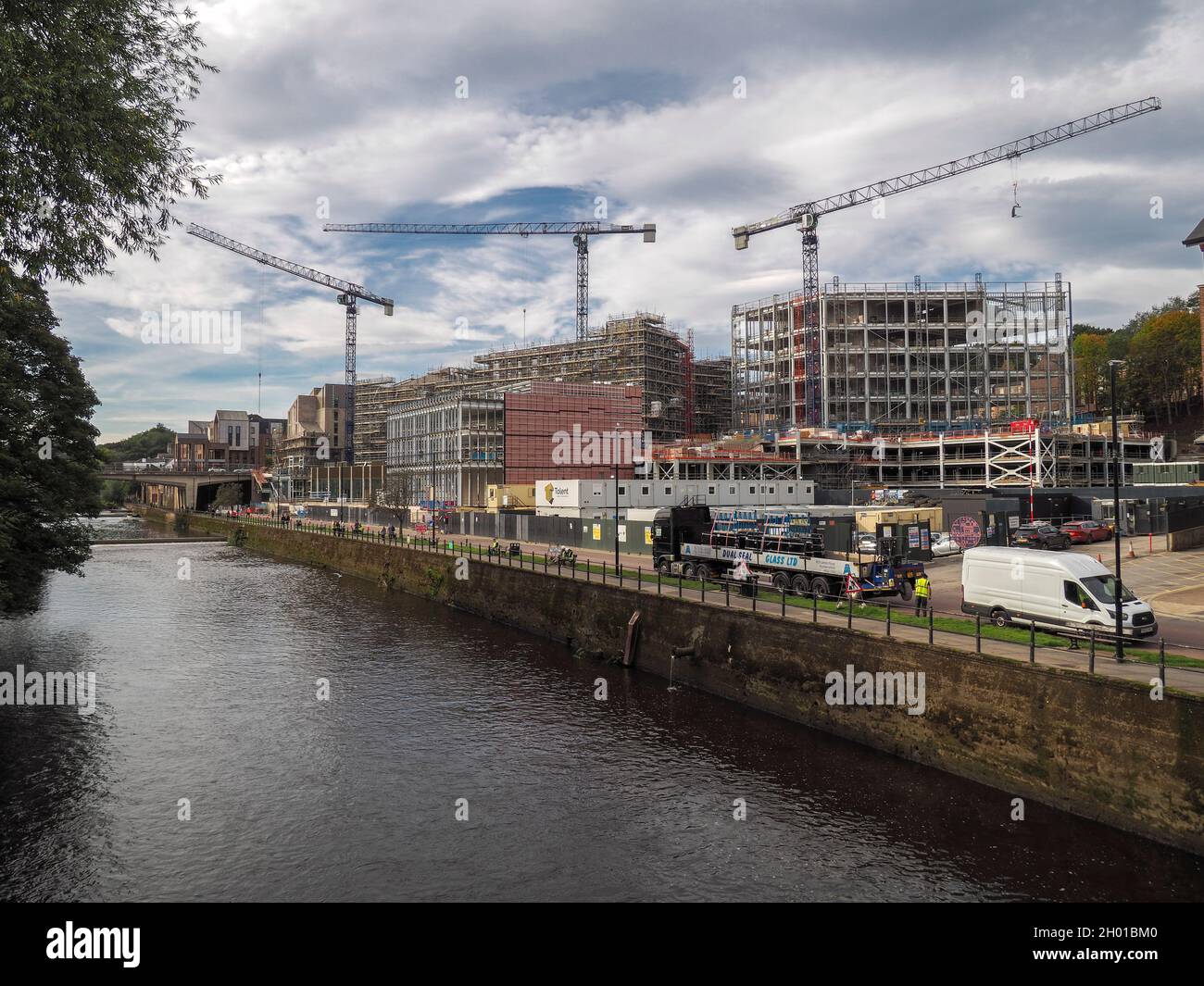 New construction, Durham City centre Stock Photo - Alamy