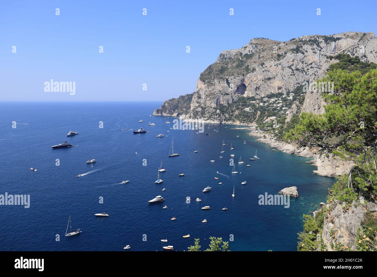 Landscape view in Capri island, Italy Stock Photo - Alamy