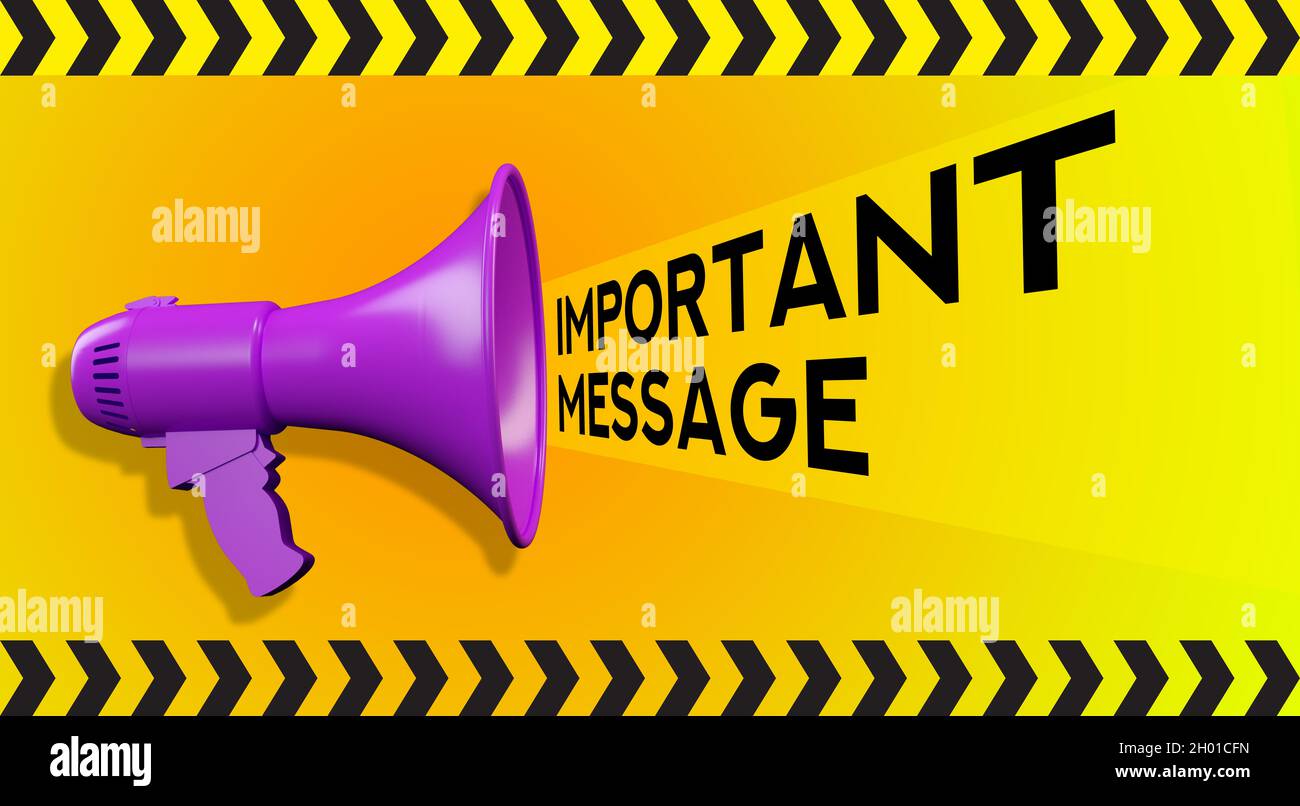 Attention and important message concept Stock Photo - Alamy