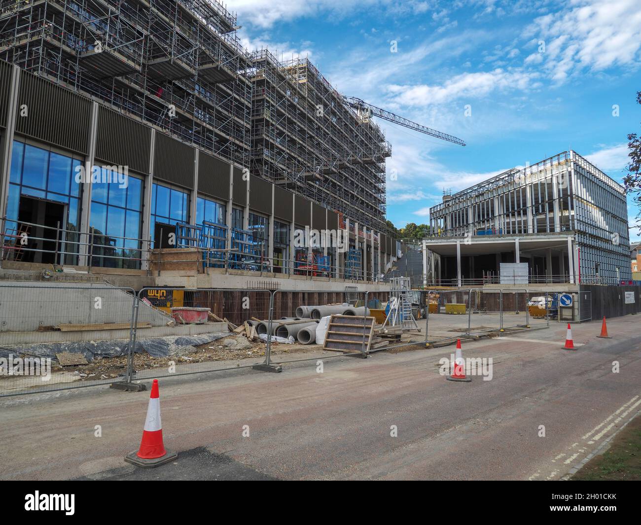 New construction, Durham City centre, County Durham Stock Photo - Alamy