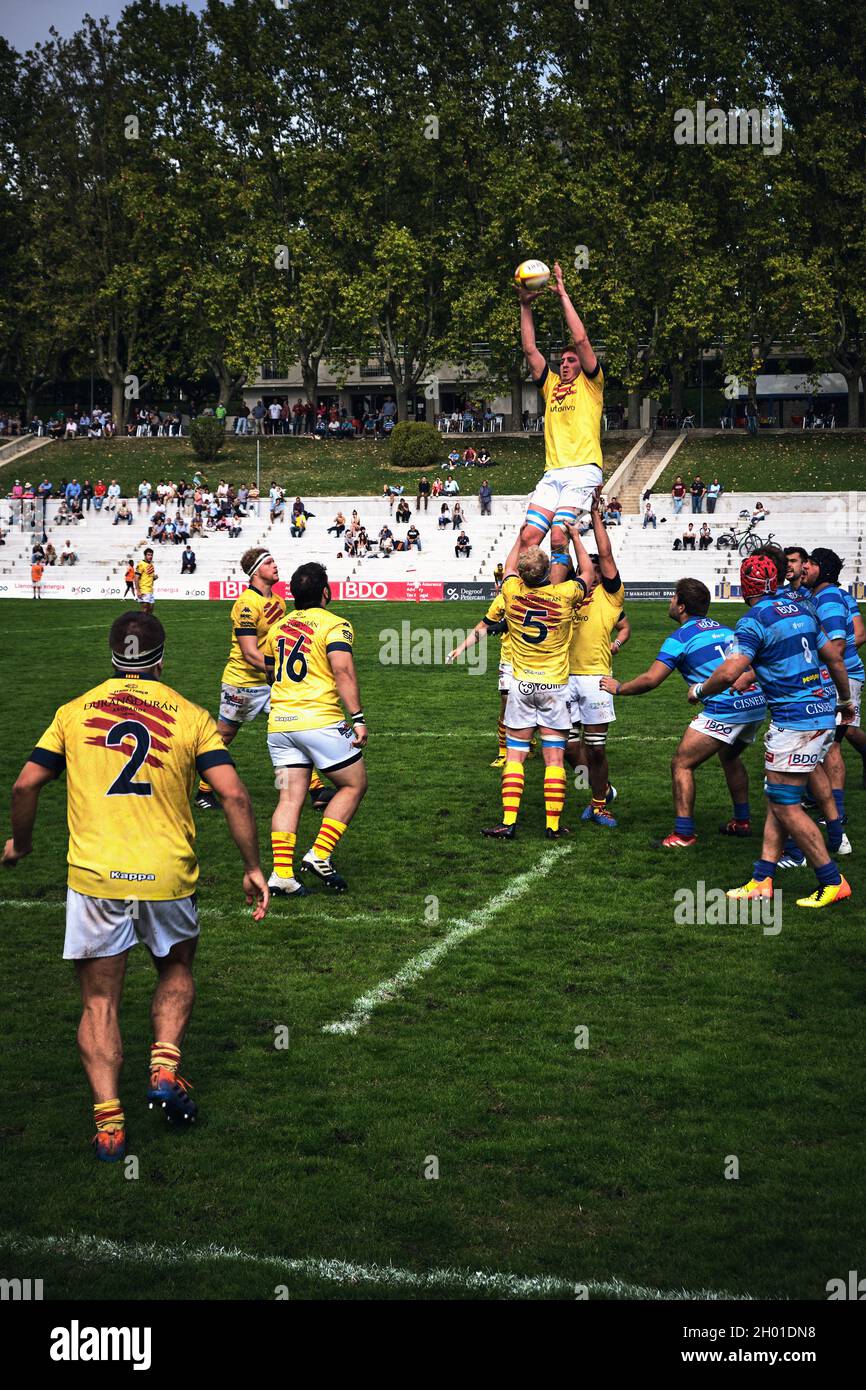 Madrid, Spain. 10th Oct, 2021. Men's rugby. Match of the Spanish Honour ...