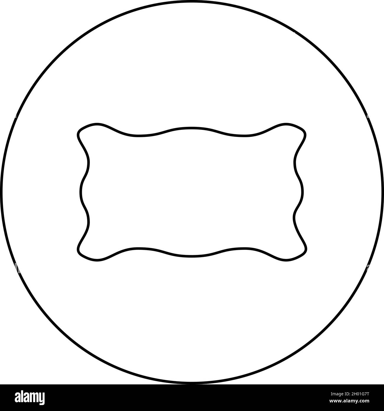 Rectangular banner layout wave shape frame application poster Blank ...