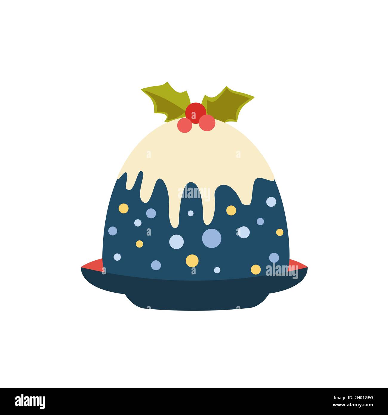 Christmas dinner pudding on Stock Vector Images - Alamy