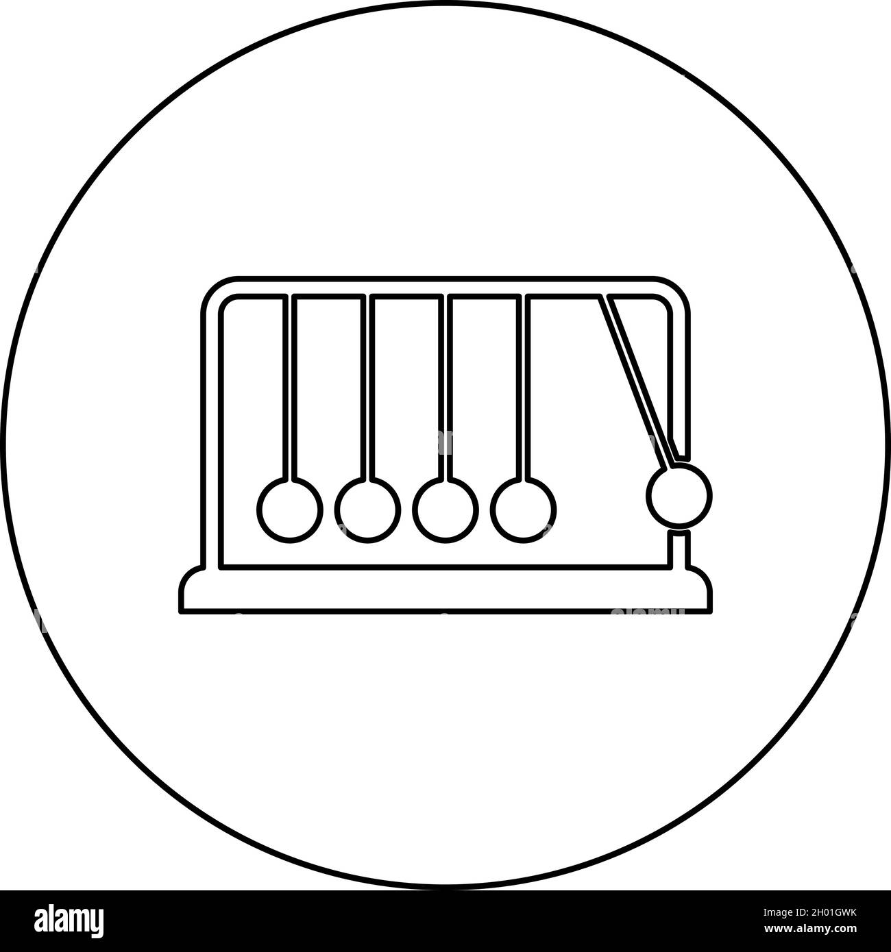 Newton balls icon color hi-res stock photography and images - Alamy