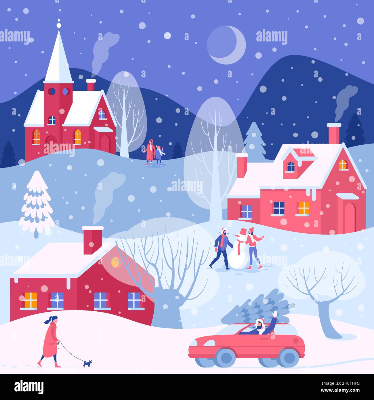 Christmas winter activities Stock Vector Image & Art - Alamy