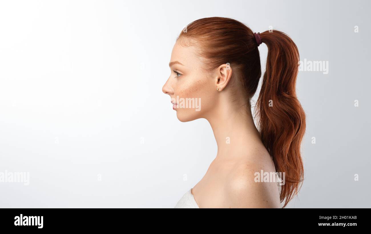 Female Model Side Headshot