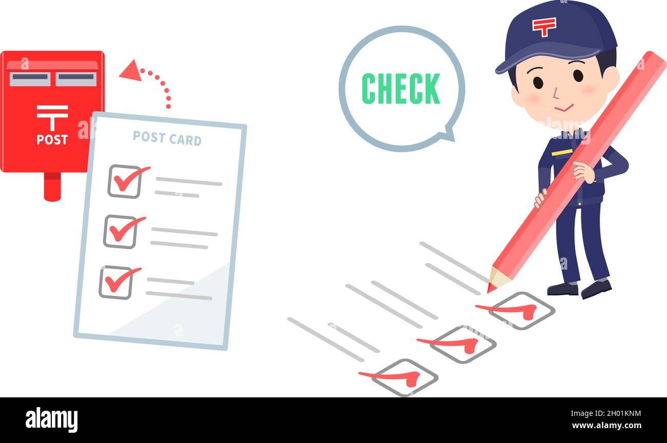 Woman posting letter in post Stock Vector Images - Alamy