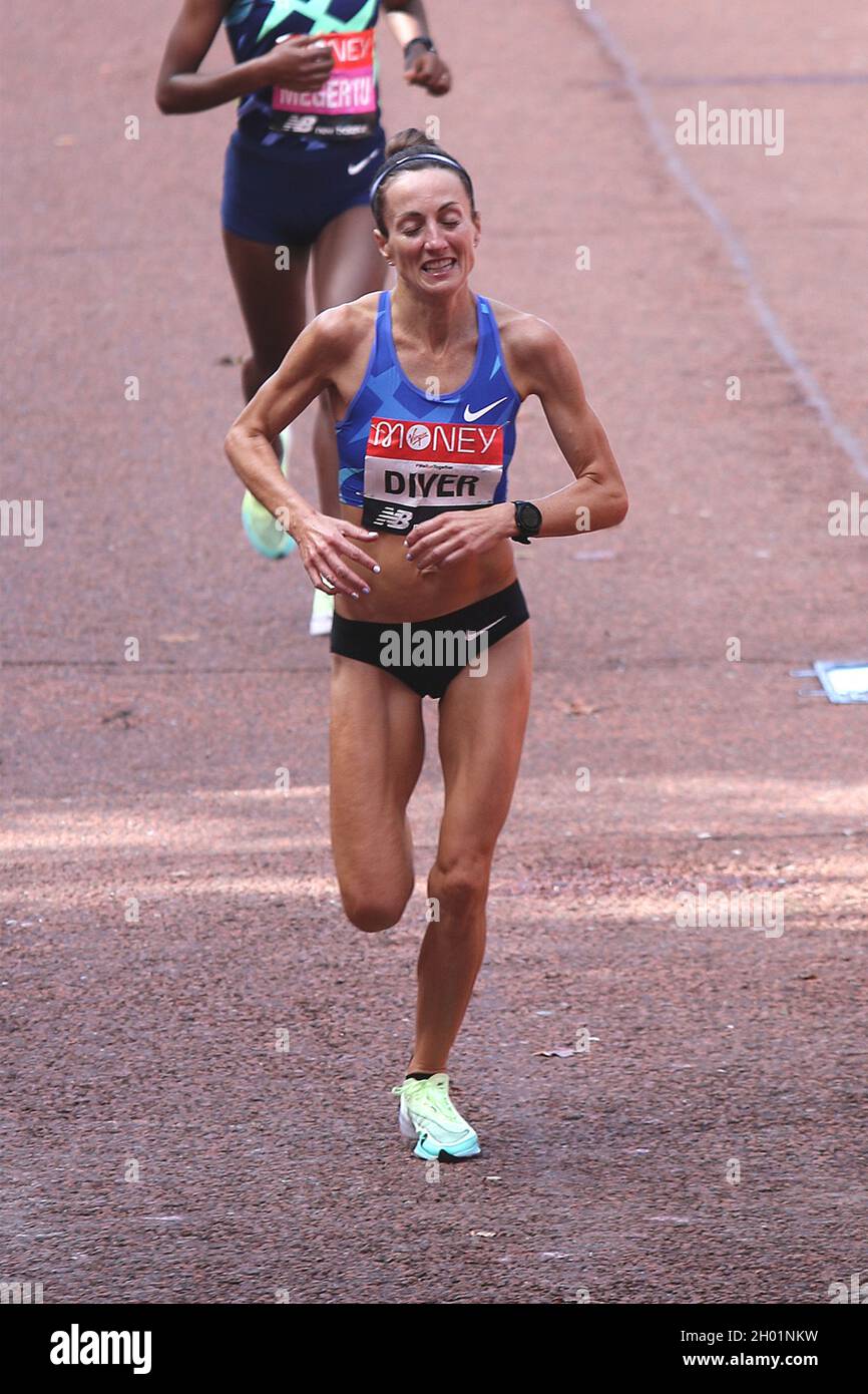 Sinead DIVER of Australia finishes the 2021 Virgin Money London ...