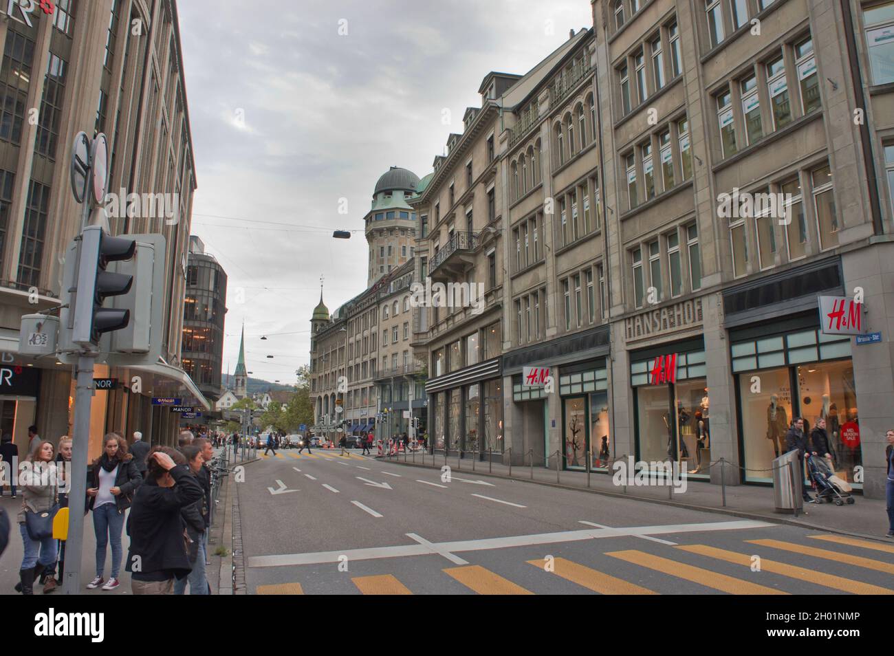 Zurich, Old city street view, Switzerland, Europe Stock Photo - Alamy