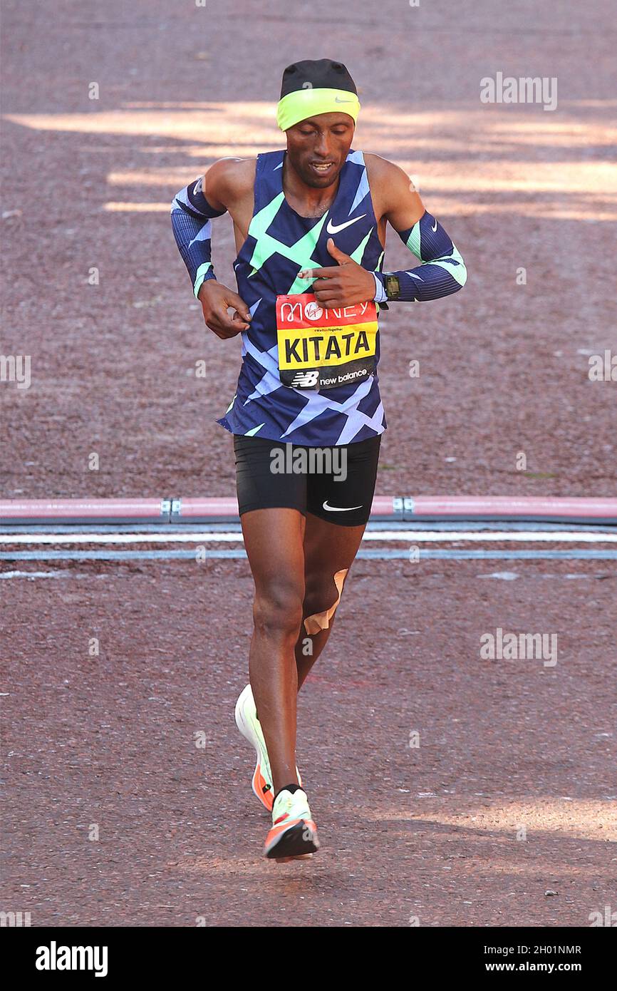 Shura KITATA of Ethiopia finishes the 2021 Virgin Money London Marathon ...