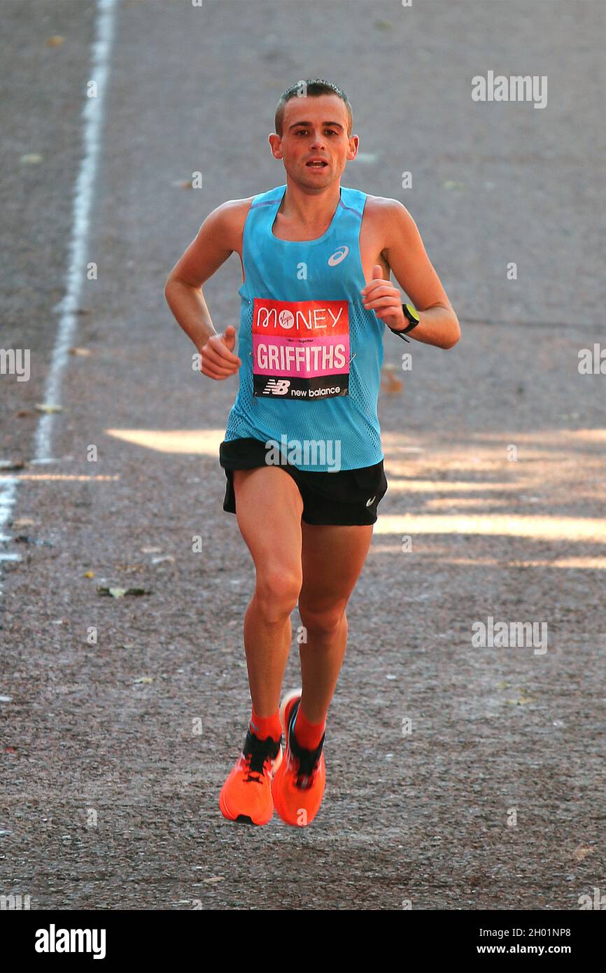 Joshua GRIFFITHS (GBR) finishes the 2021 Virgin Money London Marathon ...