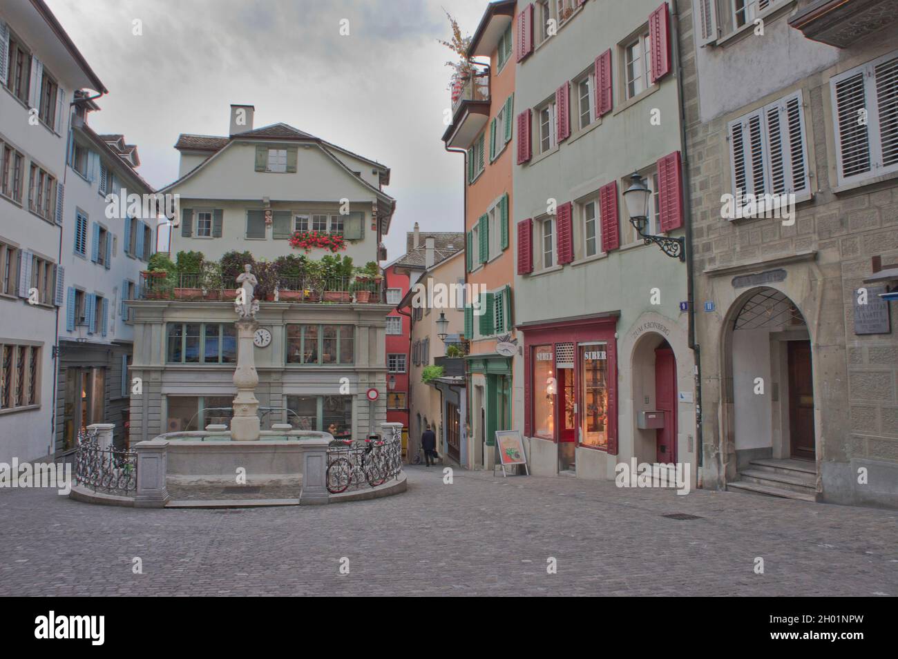 Zurich, Old city street view, Switzerland, Europe Stock Photo - Alamy