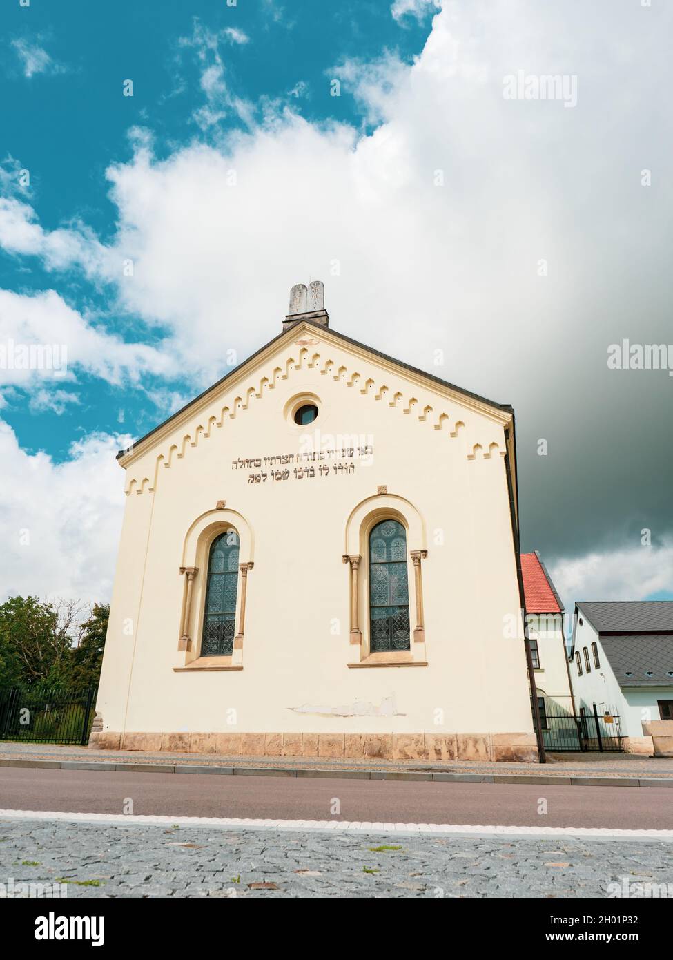 Hermanuv Mestec, Czechia. 26th of August 2021. Repaired synagogue in ...