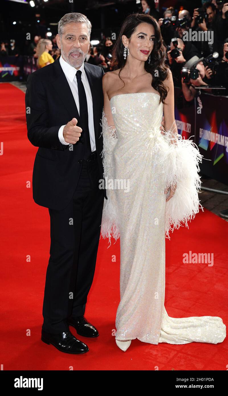George Clooney and his wife Amal arrive for the UK premiere of 'The ...