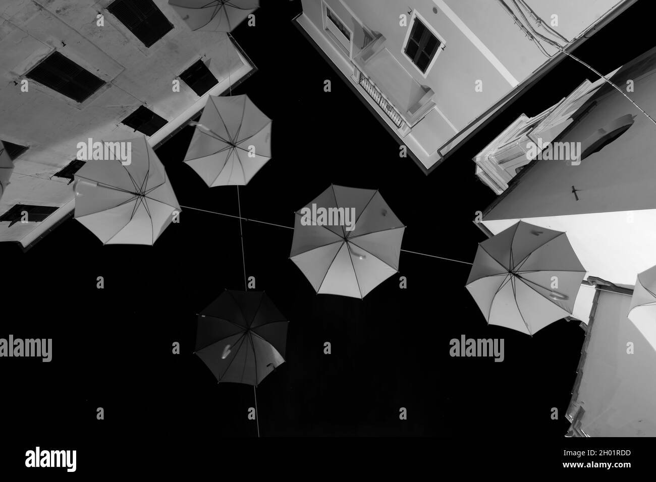 Night sky orange Black and White Stock Photos & Images - Alamy