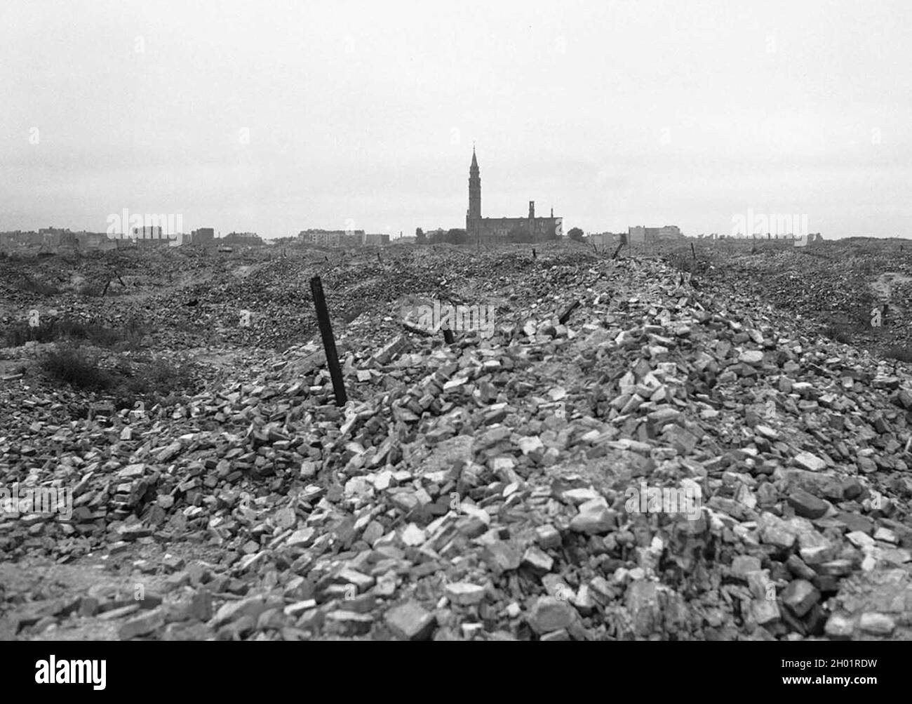 After the Warsaw Ghetto Uprising, the Ghetto was completely destroyed ...