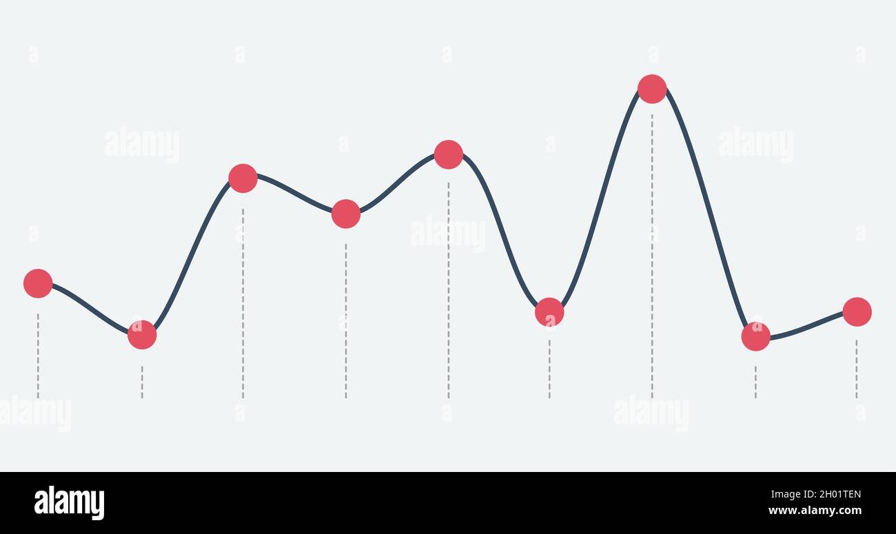 Abstract financial ascending linear graph. Stock Vector illustration ...