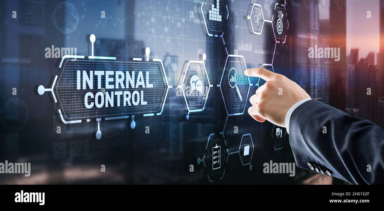 Internal control on virtual screen. Accounting and audit Stock Photo ...