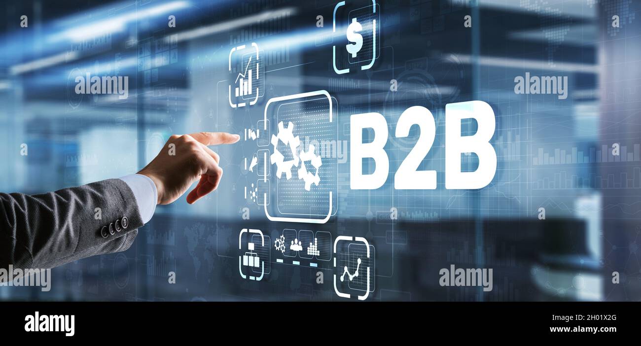 B2B Business Technology Marketing Company Commerce concept. Business to ...