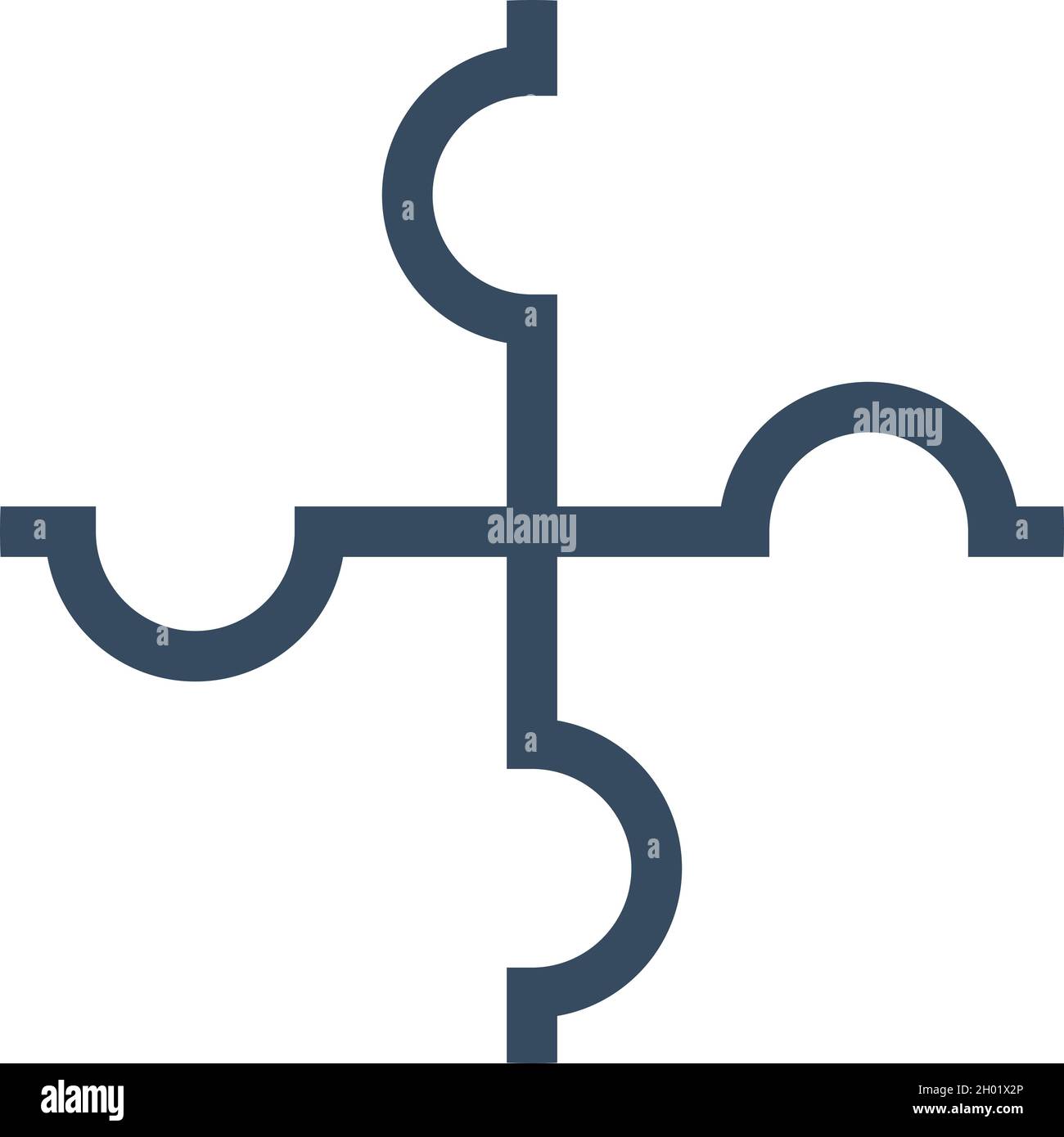 Puzzle lines, jigsaw. Stock Vector illustration isolated on white ...