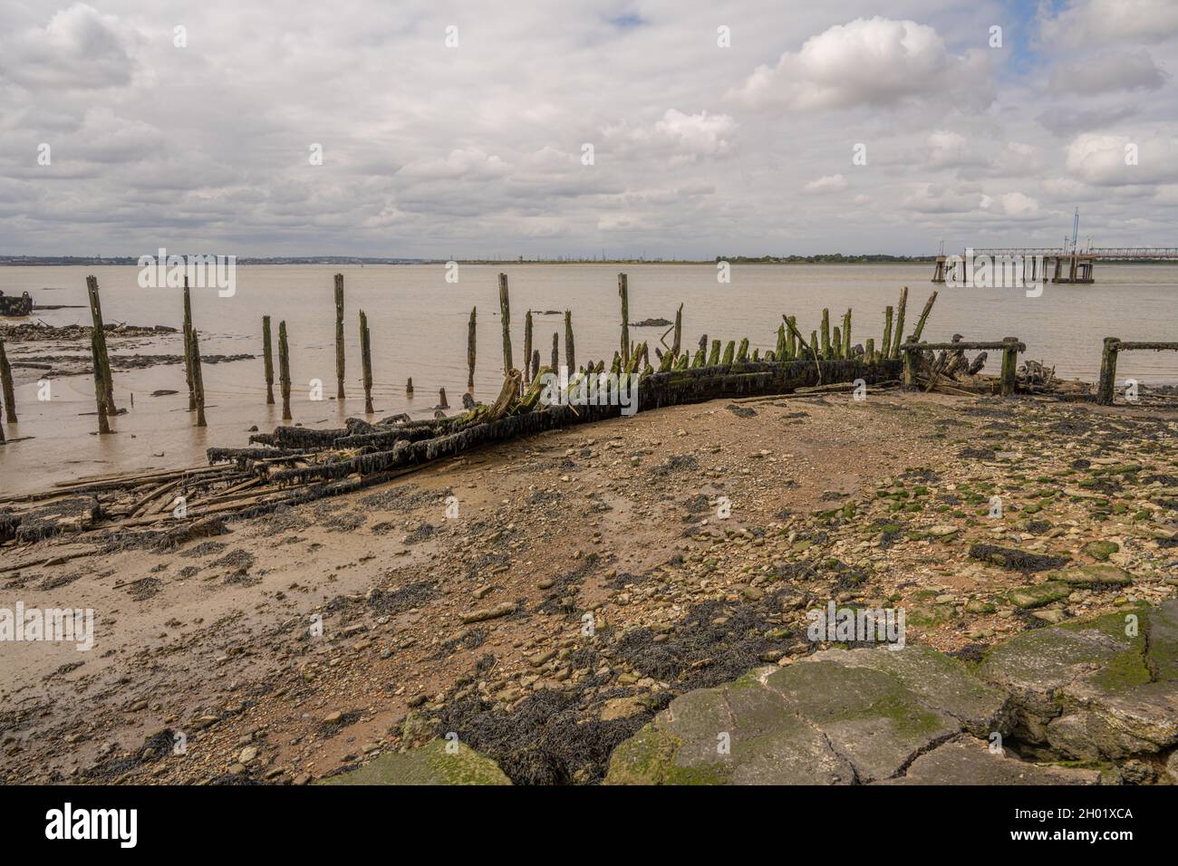 The remains of Hans Egede a wooden hull sailing ship wrecked near ...