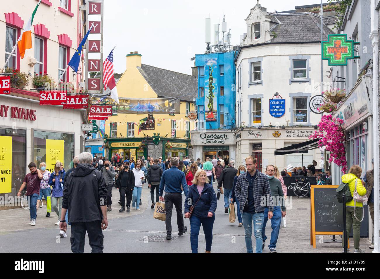 Pedestrianised High Street, City Centre, Galway (Gaillimh), County ...