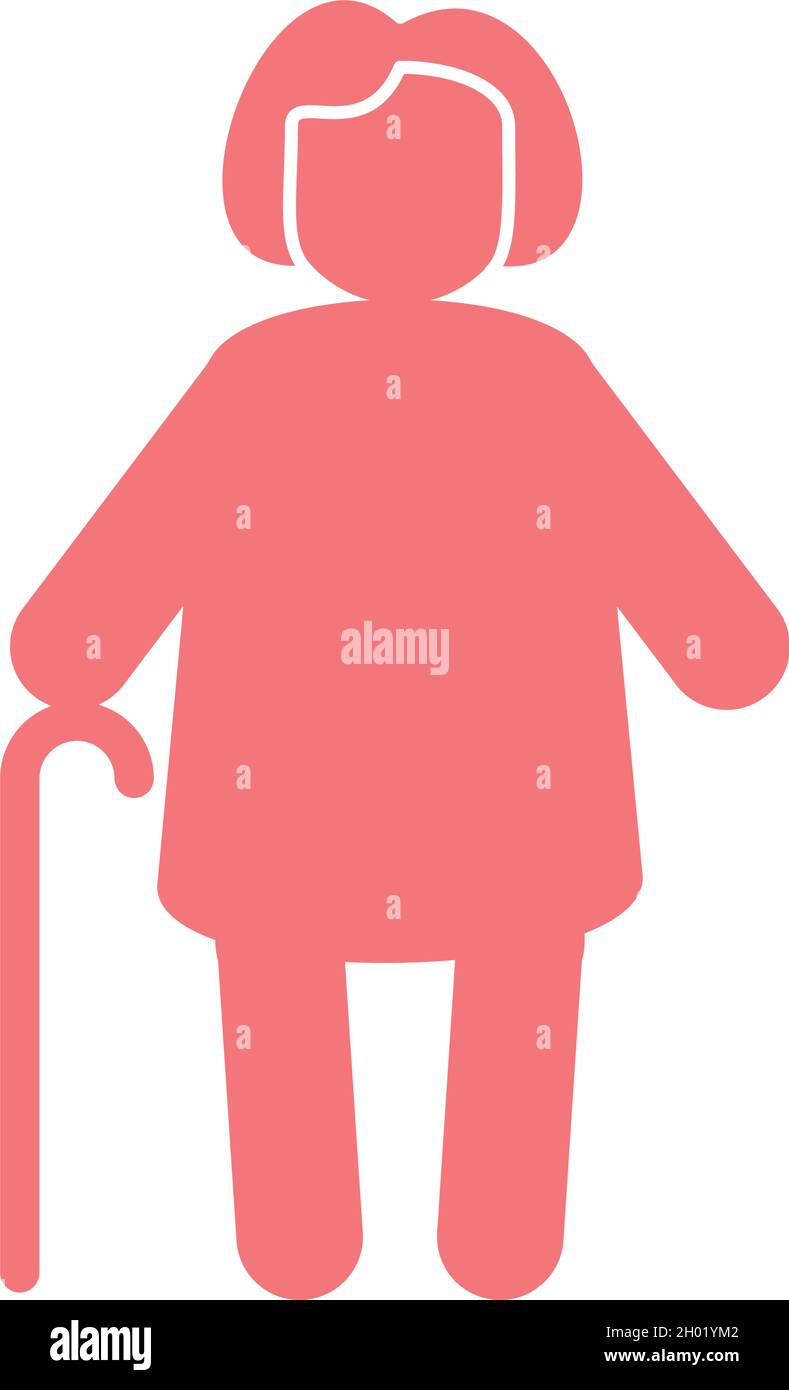 Elderly woman cane holding Cut Out Stock Images & Pictures - Alamy