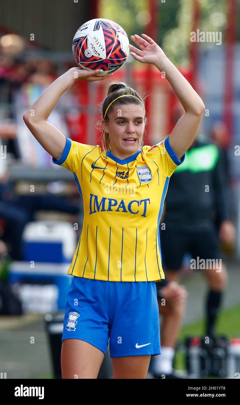 Dagenham, UK. 10th Oct, 2021. DAGENHAM, ENGLAND - OCTOBER 10: Emma ...