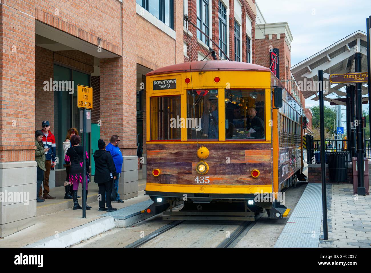 TECO Line Streetcar in Ybor Center in Ybor City Historic District in ...