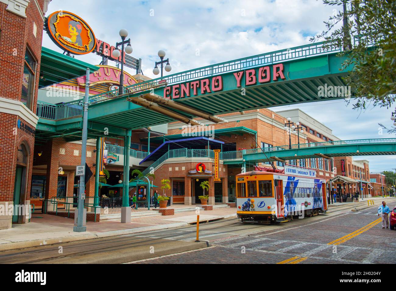 TECO Line Streetcar in Ybor Center in Ybor City Historic District in ...