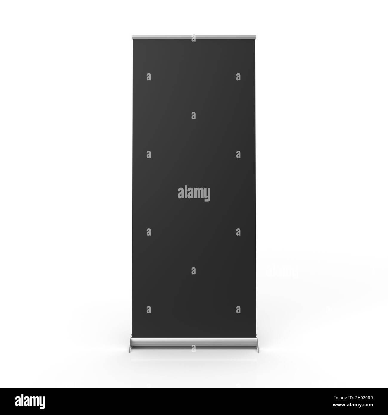 Executive Pull up Banner with a black brandable canvas, isolated on a ...