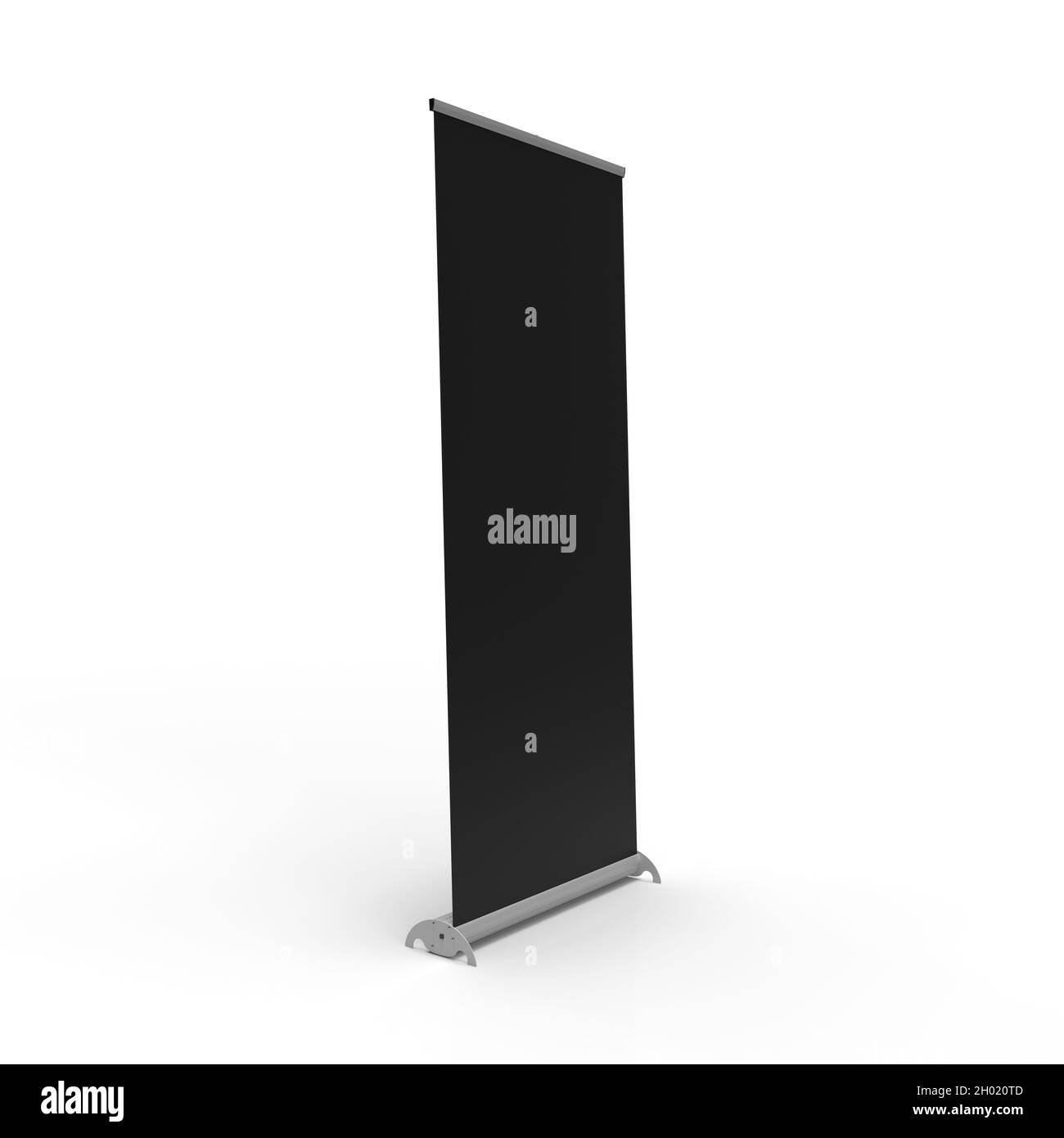 Executive Pull up Banner with a black brandable canvas, isolated on a ...