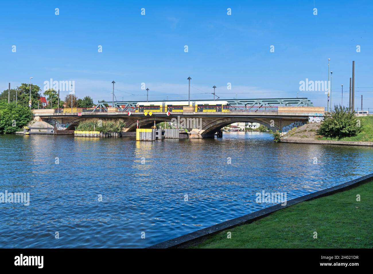 Berlin, Germany - September 6, 2021: Lange Bruecke, referred to as the ...
