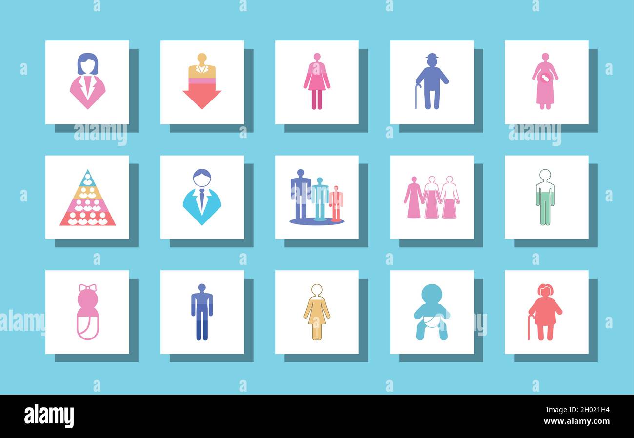 pictogram population icons Stock Vector Image & Art - Alamy