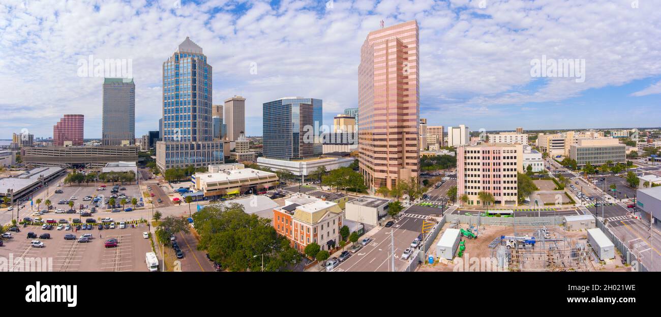 Tampa financial district modern buildings including 100 North Tampa ...