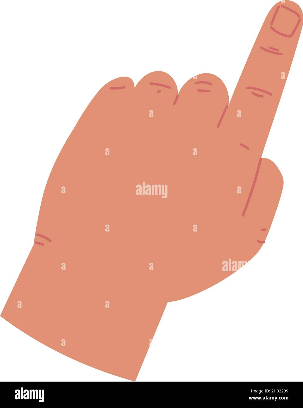 hand raised finger Stock Vector Image & Art - Alamy