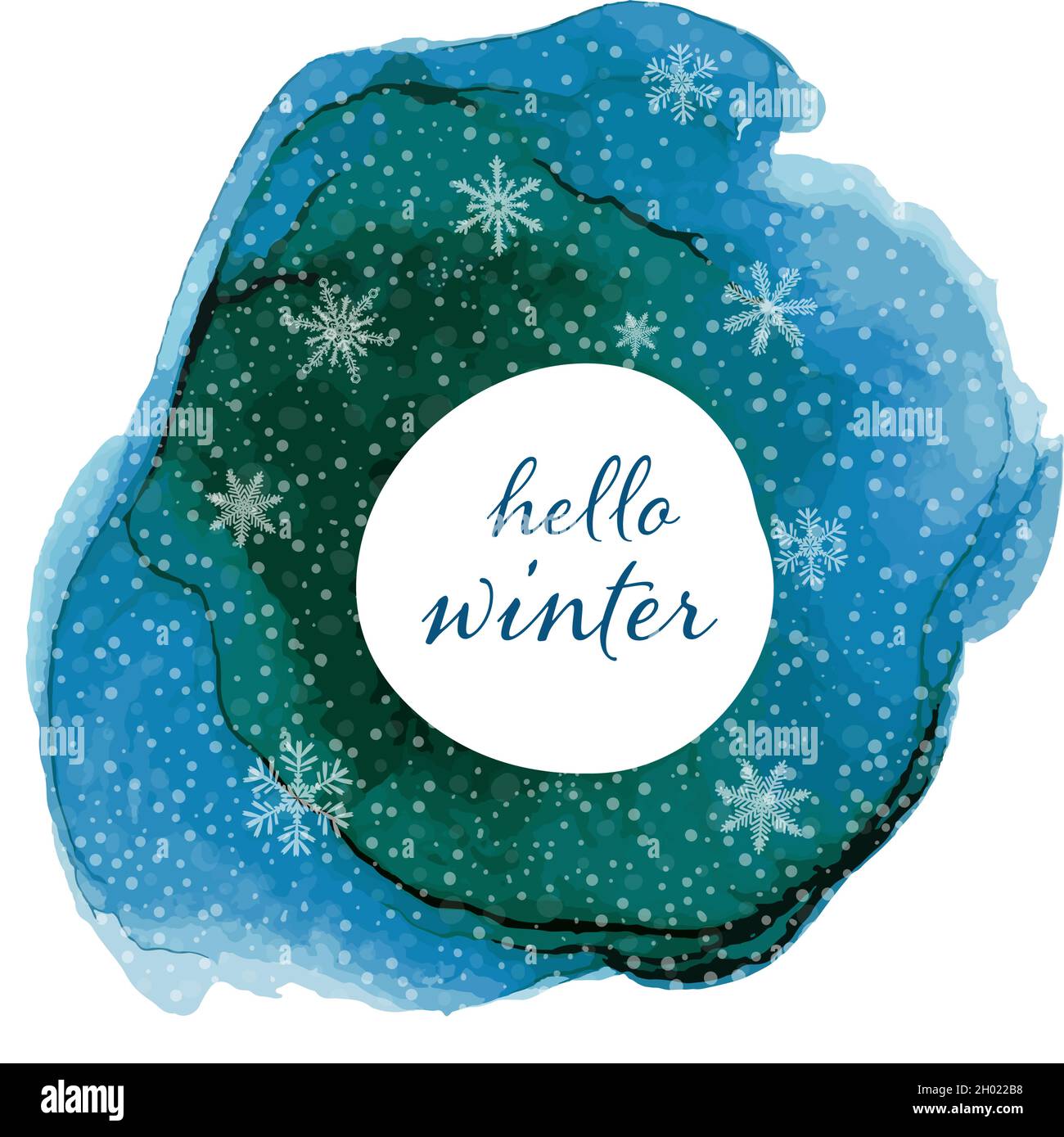 Winter snowy abstraction. Hello winter. Vector illustration Stock ...