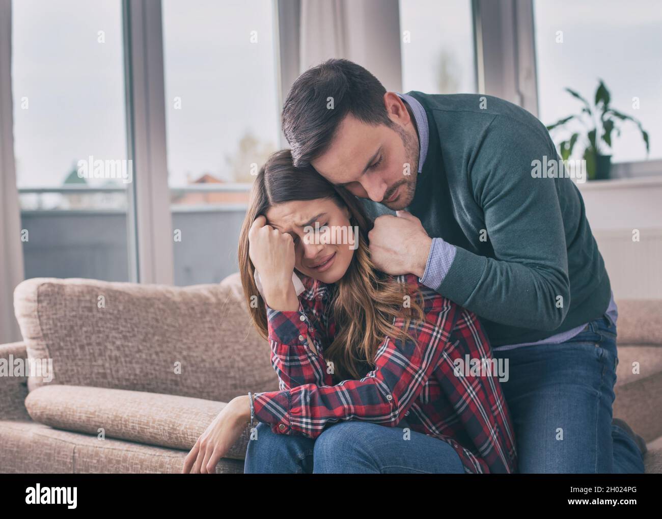 Sad Girls Hugging