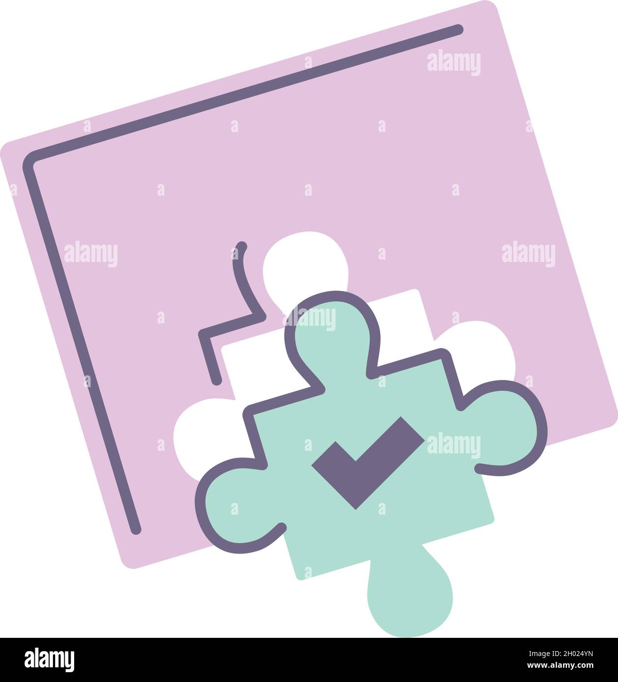 puzzle checkmark solution Stock Vector Image & Art - Alamy
