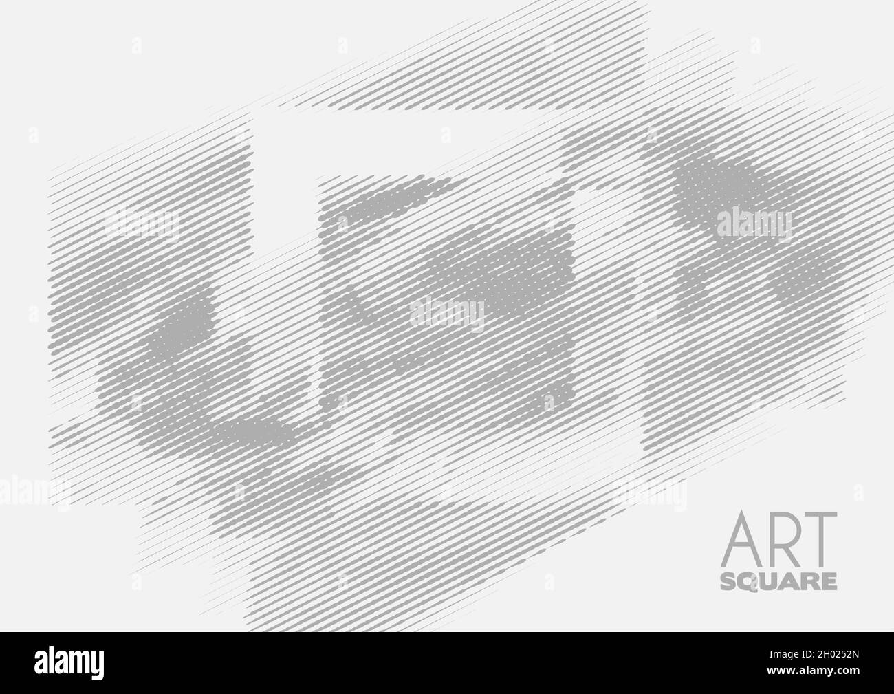 Abstract gray textured art square on a white. Halftone vector graphic ...